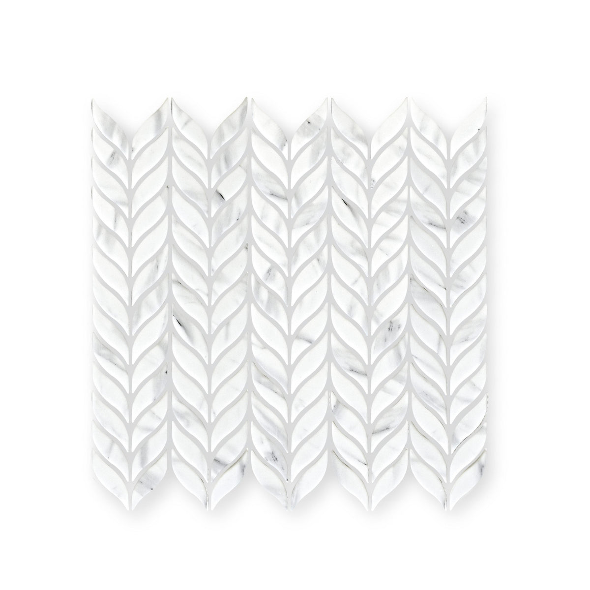 Little Tile Company | Aspen Willow Leaf Mosaic | Recycled Glass Tiles ...